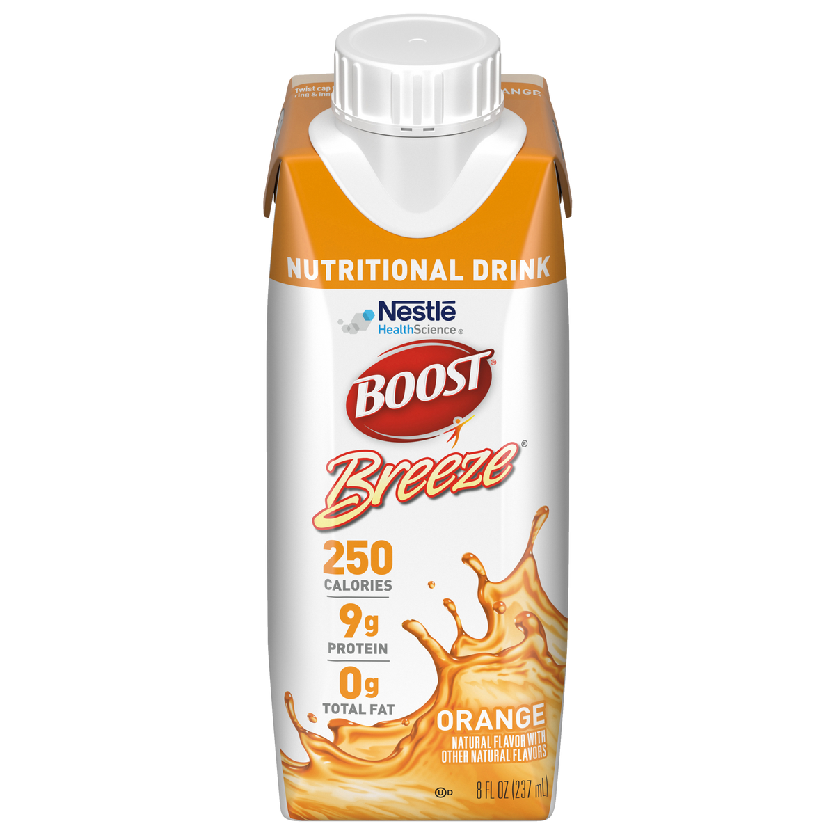Boost Breeze Nutritional Supplement, Orange Flavor, 8 Fl Oz. Carton ...