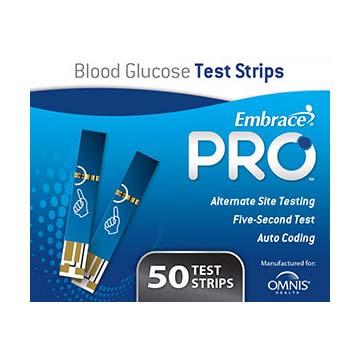 Embrace Pro Blood Glucose 50 Ct. Test Strips – IRONMED