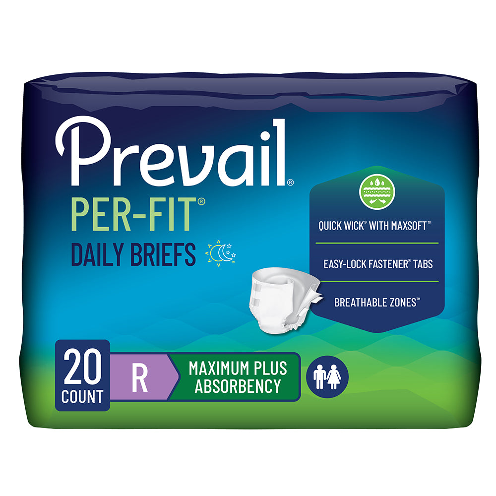 Prevail Per-Fit Incontinence Adult Brief, Maximum Absorbency, Regular ...