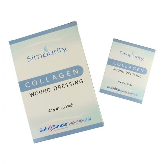 Simpurity Collagen Pad Wound Dressing, 4" X 4" – IRONMED